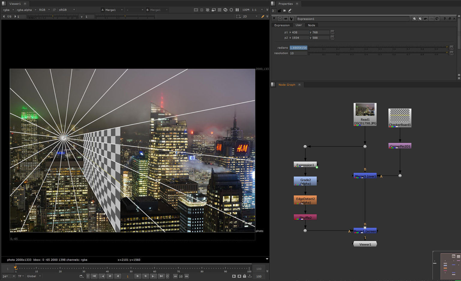 Nuke Timeout - EP02 - Perspective Lines - Split The Diff